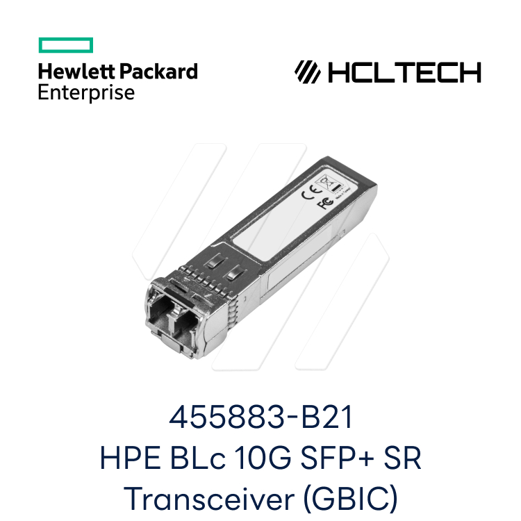455883-B21 HPE BLc 10G SFP+ SR Transceiver (GBIC) : 에이치씨엘테크