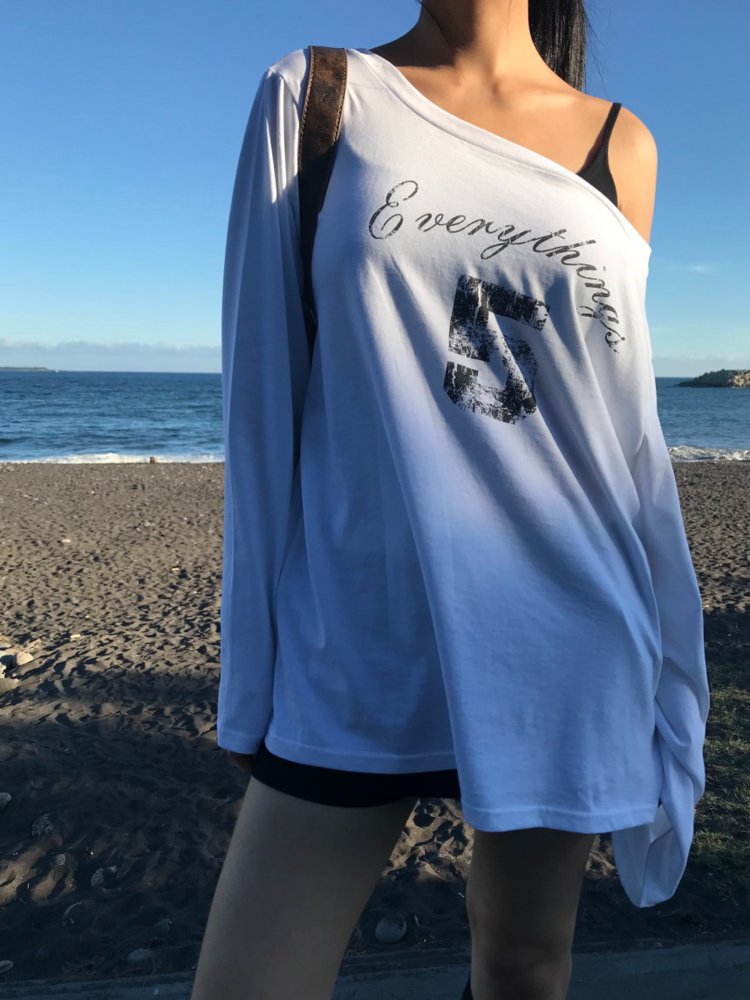 One shoulder off loose T-Shirt : timelineseoul