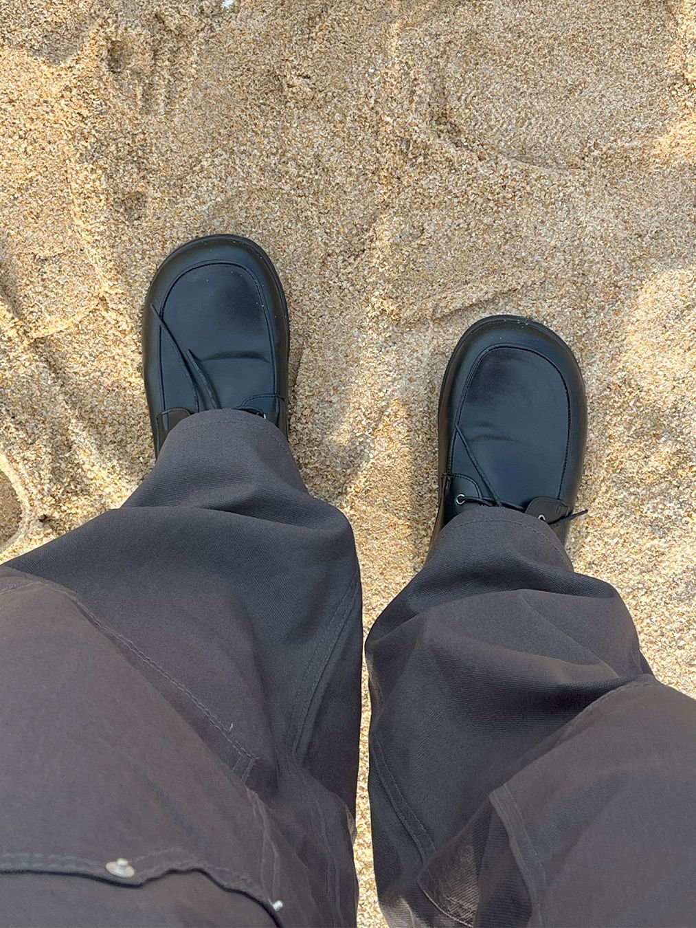 Curved round toe derby shoes : 트로우