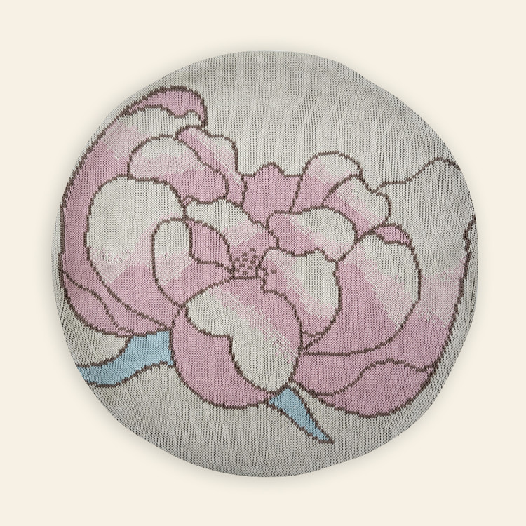 Pink Peony Round Cushion Cover : Bon'ee