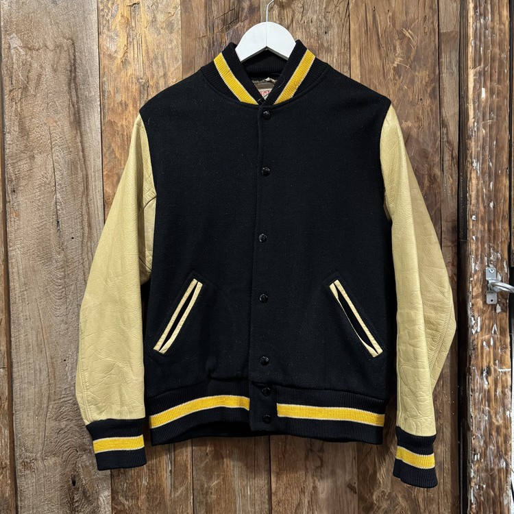[40] Sand Knit Varsity Jacket : masterpiecehannam