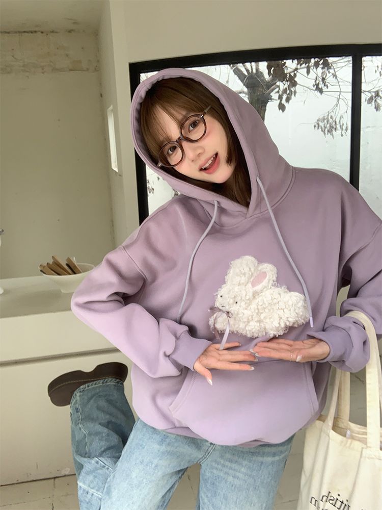 IIT warm and cute bunny hoodie : 프티베 petitbe