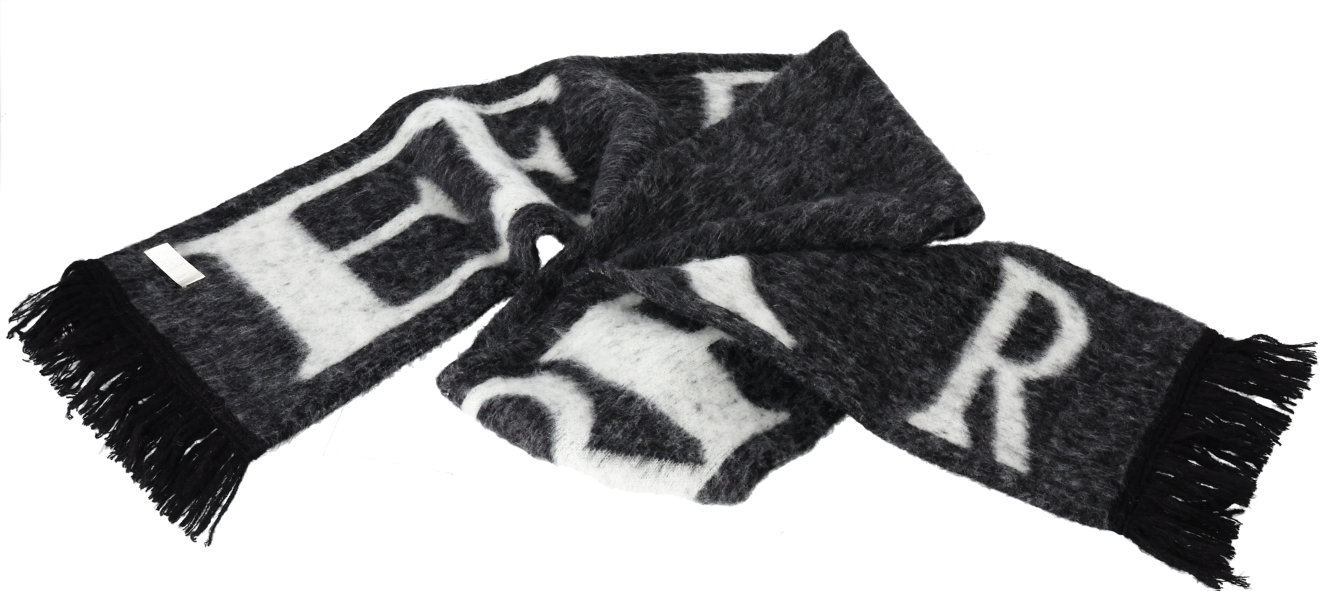 Big Logo Mohair Wool Muffler (Black) : ER | EEERRR