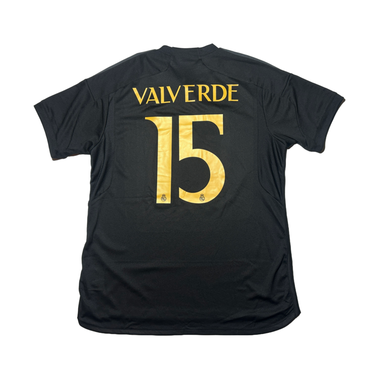 2023-2024 Real Madrid 3rd #15 Valverde Shirt - XL : Collector's Room