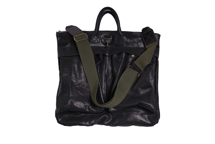 Helmet bag goat skin black (G-1 jcaket leather) : 엠비스