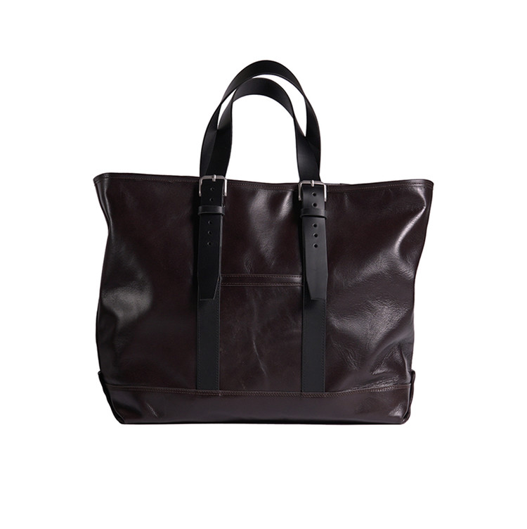 B-3 tote & shoulder bag dark brown & black : 엠비스