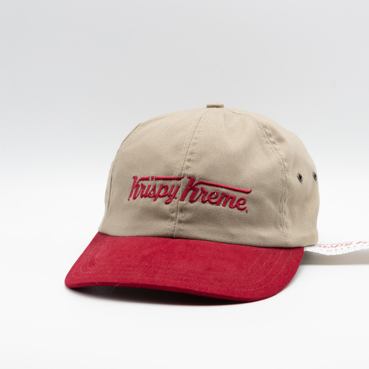 VINTAGE KRISPY KREME TWO TONE BEIGE/RED HAT [USA MADE] 새상품 : Paramount ...