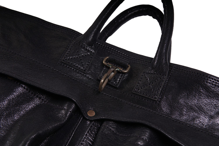 Helmet bag goat skin black (G-1 jcaket leather) : 엠비스