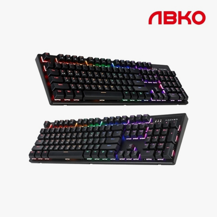 [ABKO] 유선 기계식 키보드, K560 레인보우 무빙 LED 축교환 청축 : 컴퓨터저장소