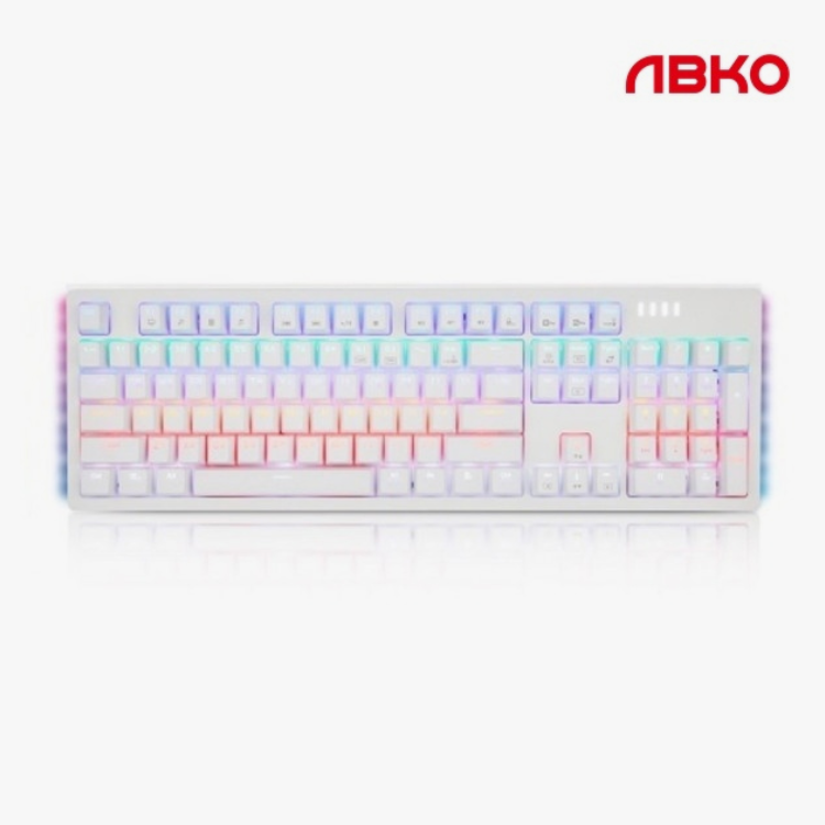 [ABKO] 유선 기계식 키보드, Hacker K515 측면 RGB LED 축교환, 청축 [USB] : 컴퓨터저장소