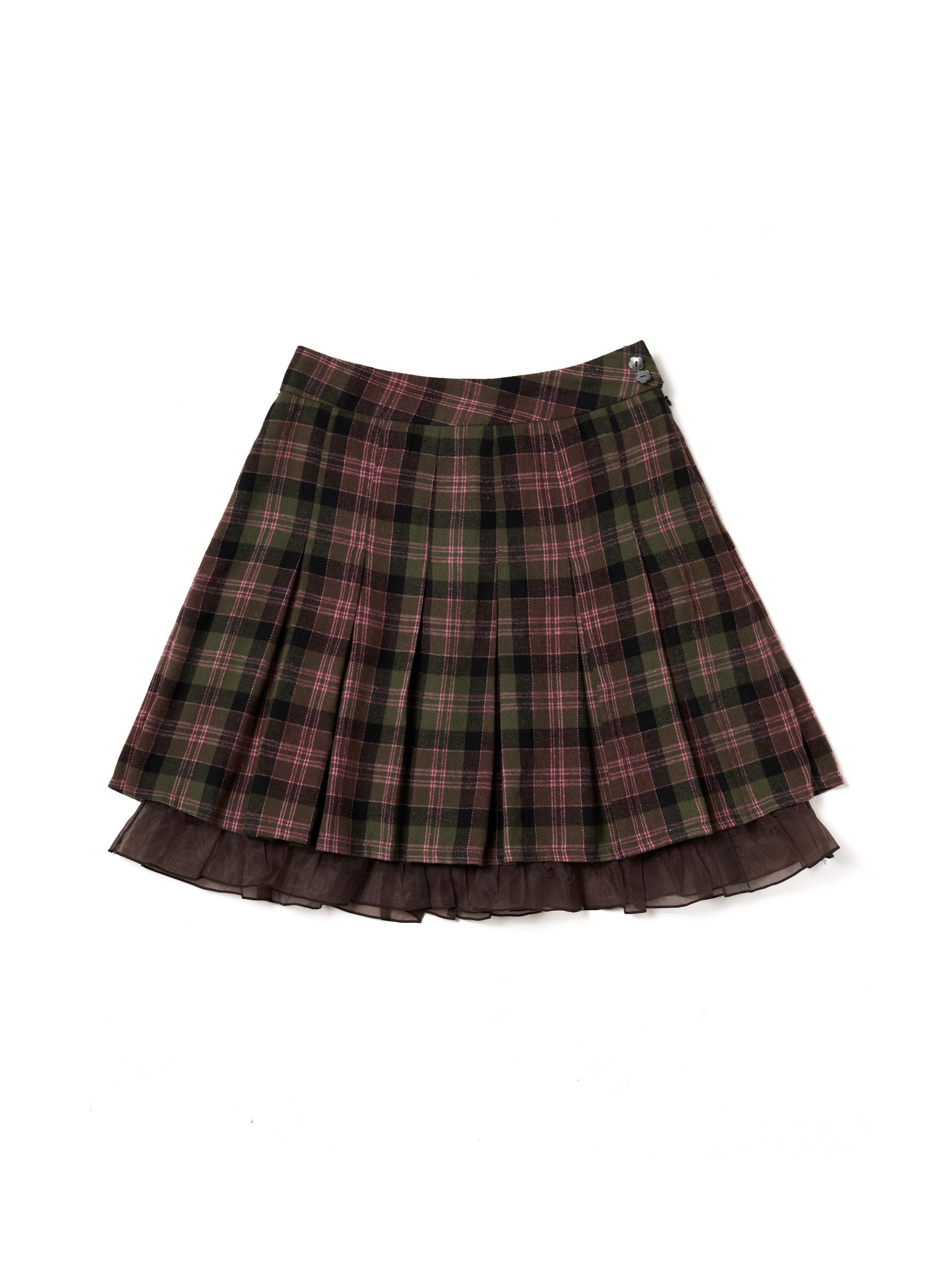 [3rd order] PLEATS SKIRT (CHECK) : ALLOY