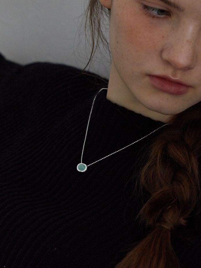[Green Onyx] Green Bean Necklace : 머큐리 MERCURY