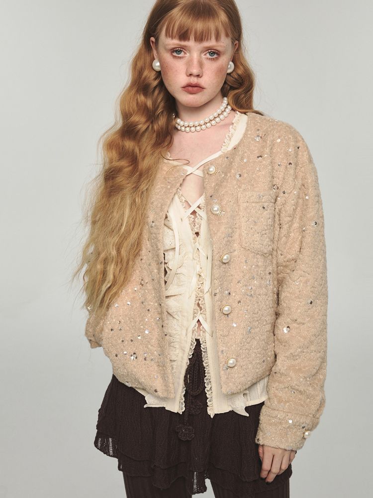 1JINNSTUDIO spangle pearl button jacket : 유스키트 YOUTHKIT