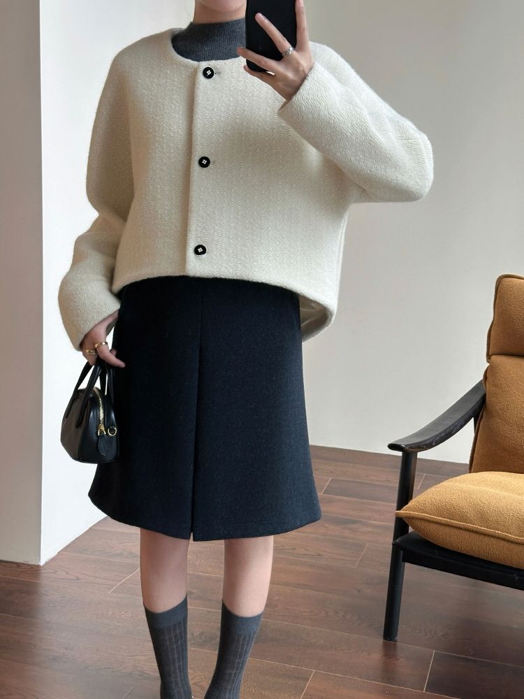 WANGER Pear Wool Curved Jacket : 소냐도르(soñador)