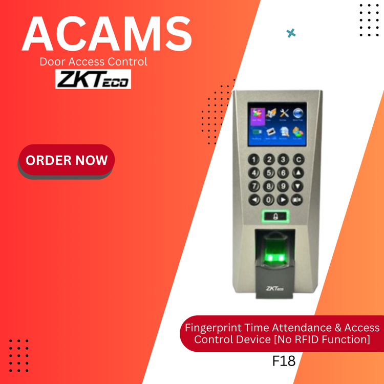 ZKTeco F18 Fingerprint Time Attendance & Access Control Device [No RFID Function]