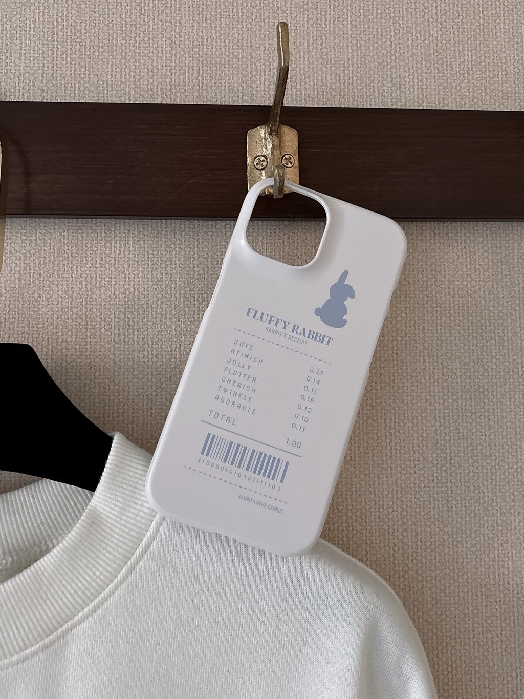 [폰케이스] Rabbit’s Receipt PHONE CASE (cream) : 르세임디 LE SAMEDI