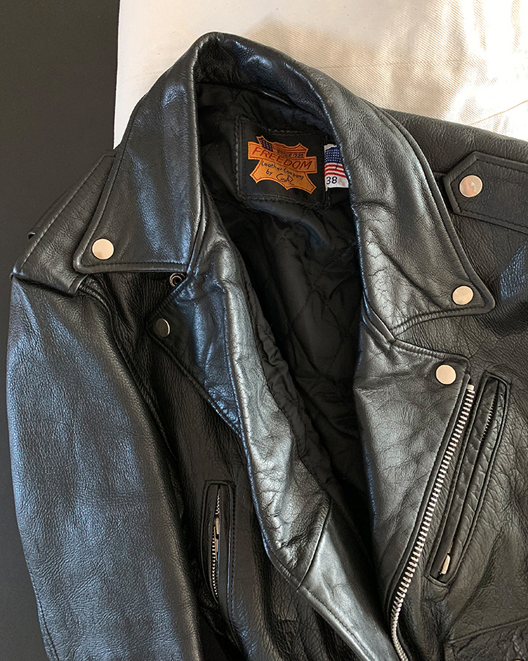 90's USA "Freedom leather company" Rider Leather Jacket : lilisun