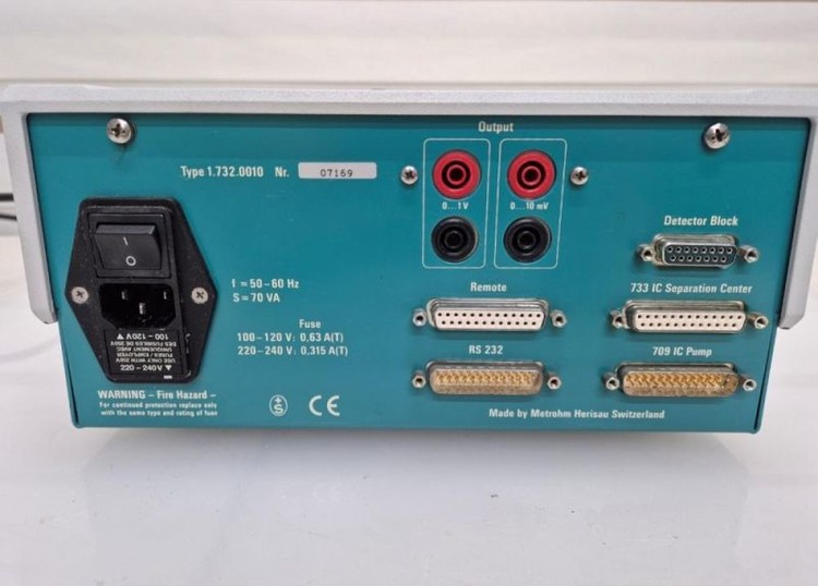 Metrohm 732 IC Detector : 엠아이티솔루션