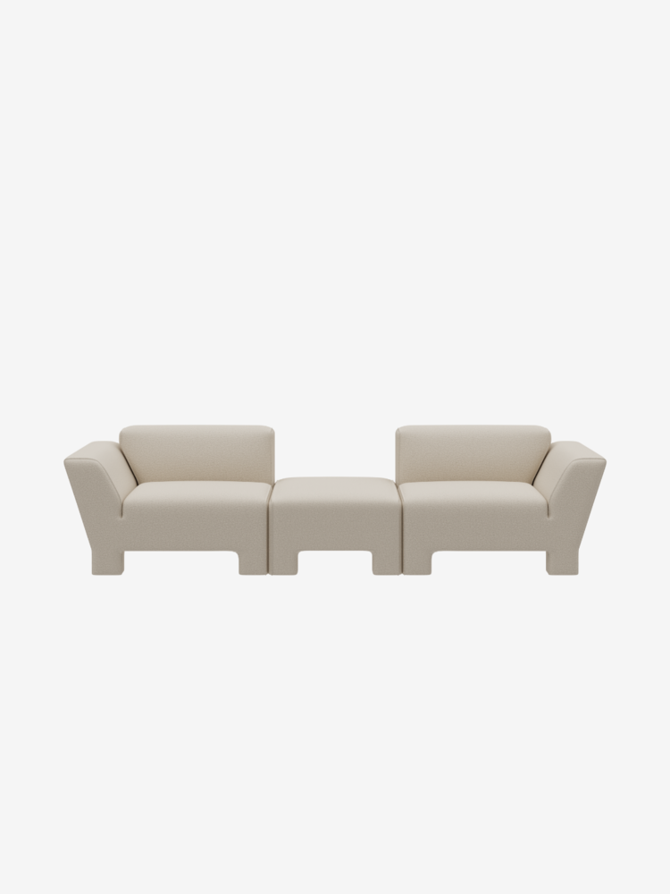 Bruno Sofa 3-Seater 2,200mm + Stool : 몬스터그레이 | Monster Grey