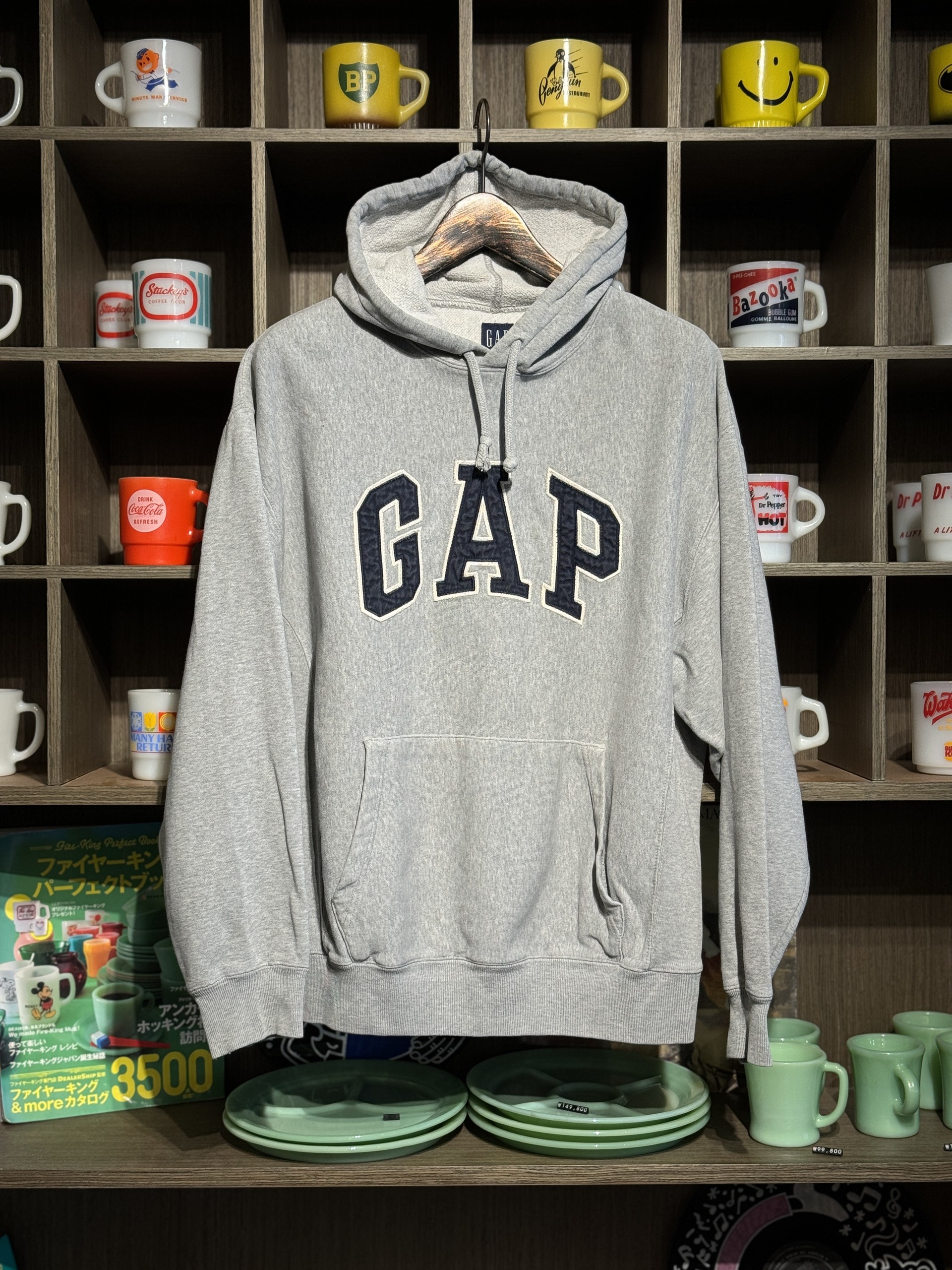 (BFD483) Old Gap Reverse Weave Hoodie Gray S size : BROWN FRONT DOOR