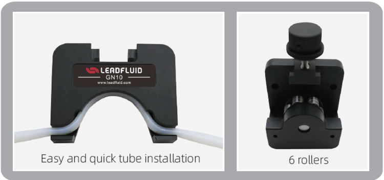 [LEADFLUID]﻿ GN10 PTFE tube용 펌프헤드 High-Pressure Corrosion-Resistant ...