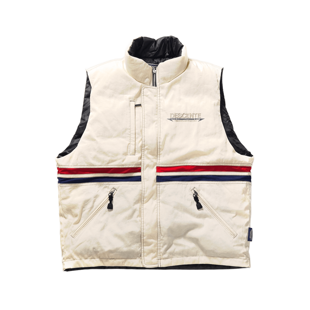 90s DESCENTE MOUNTAIN CRUISE Japan Made Reversible Puffer Down Vest : 모노블록