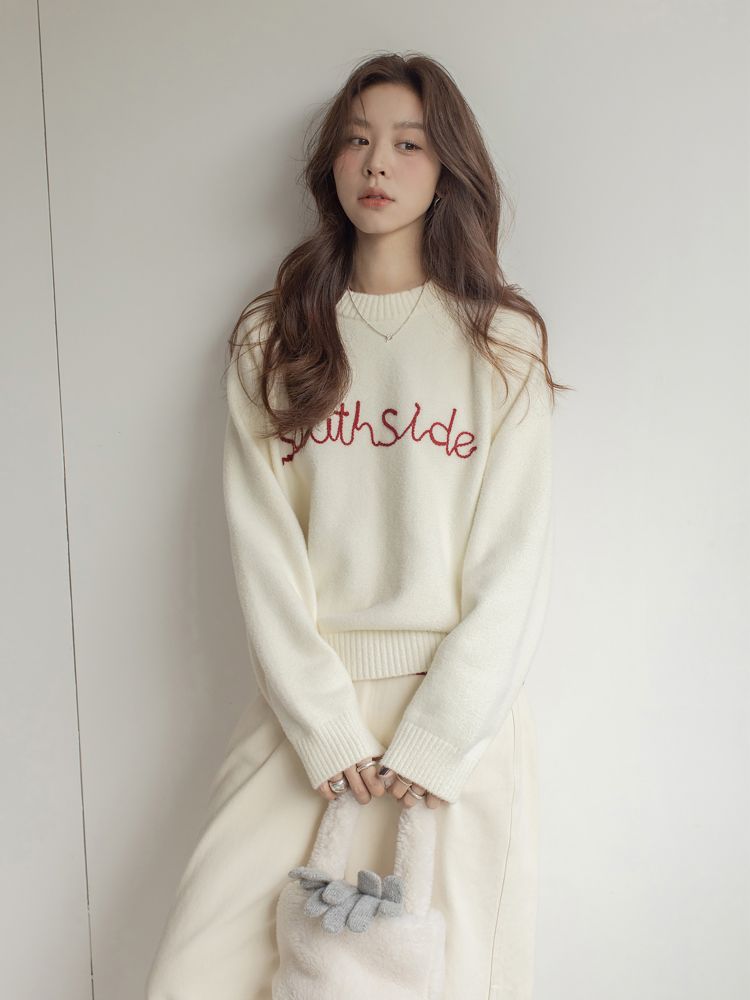 Letter Lazy Sweater : 네버씬비포(neverseenbefore)
