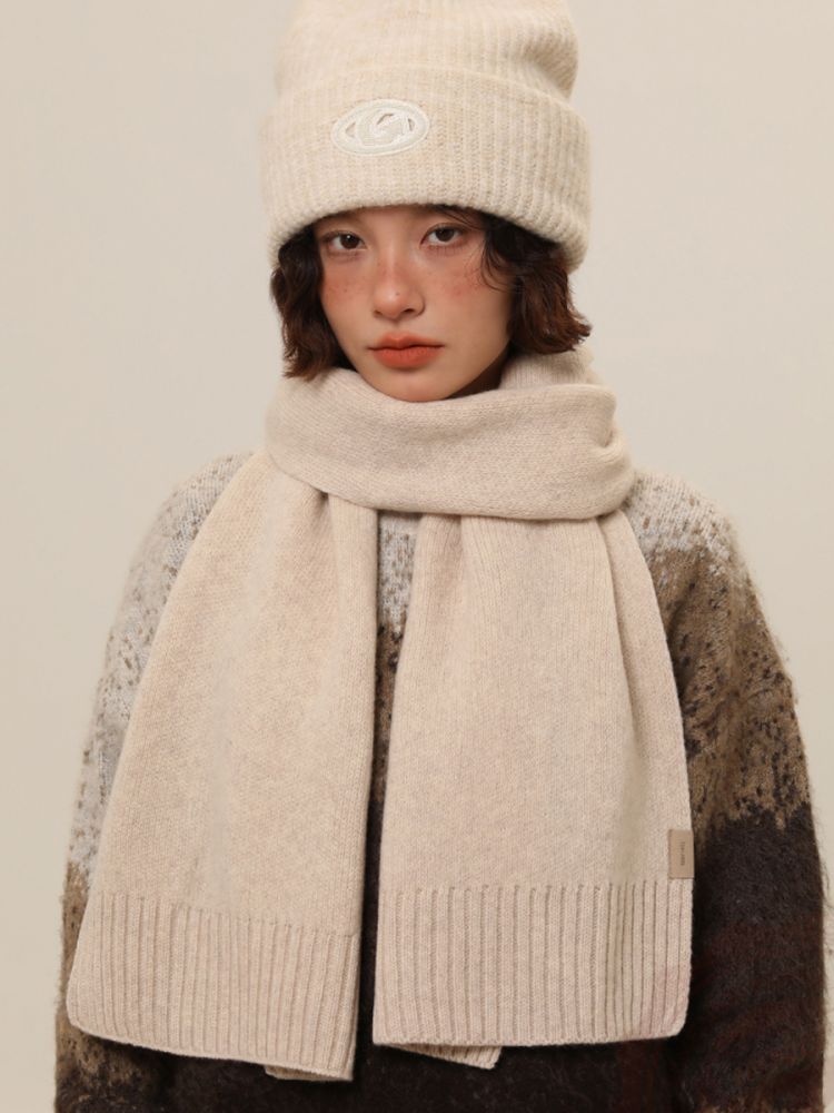 skin-friendly warm knitted scarf(5color) : 라벨트리