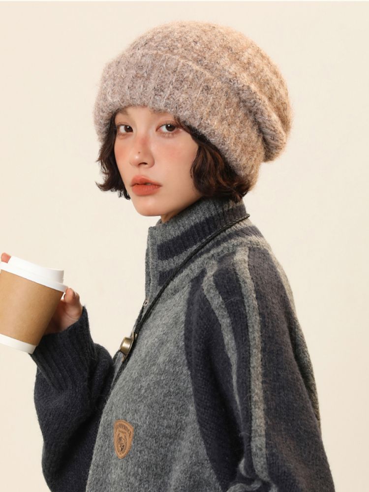 winter knitted hat(5color) : 라벨트리