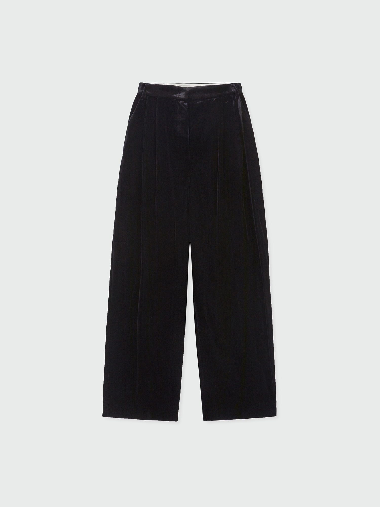 ZOVAN Tapered Pocket Pants - Black Velvet : EENK