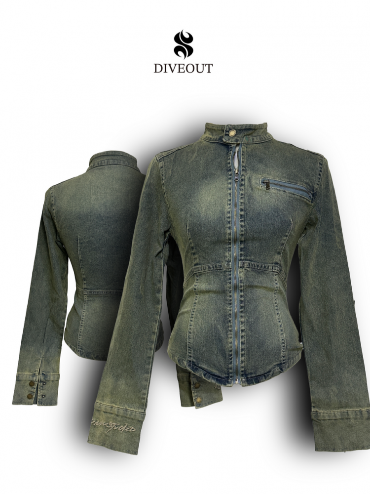 Youso button JK [denim] : DIVE OUT