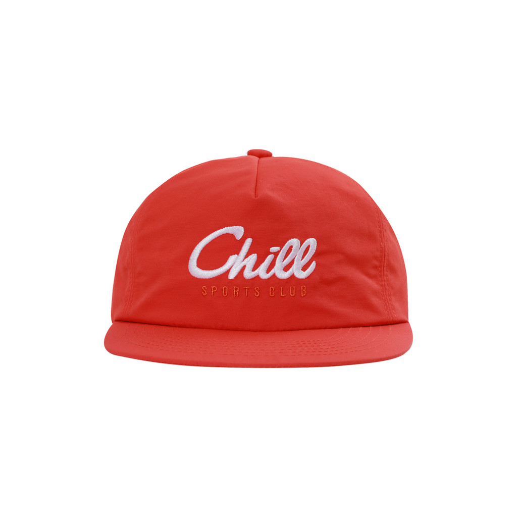 CHILL ORIGINAL LOGO TECH CAP RED (FLAP) : Chill sports club (칠스포츠클럽)