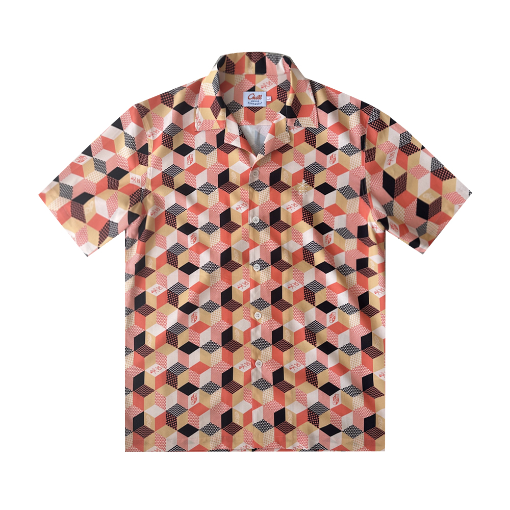 TECH SHIRT RECTANGLE ORANGE : Chill sports club (칠스포츠클럽)