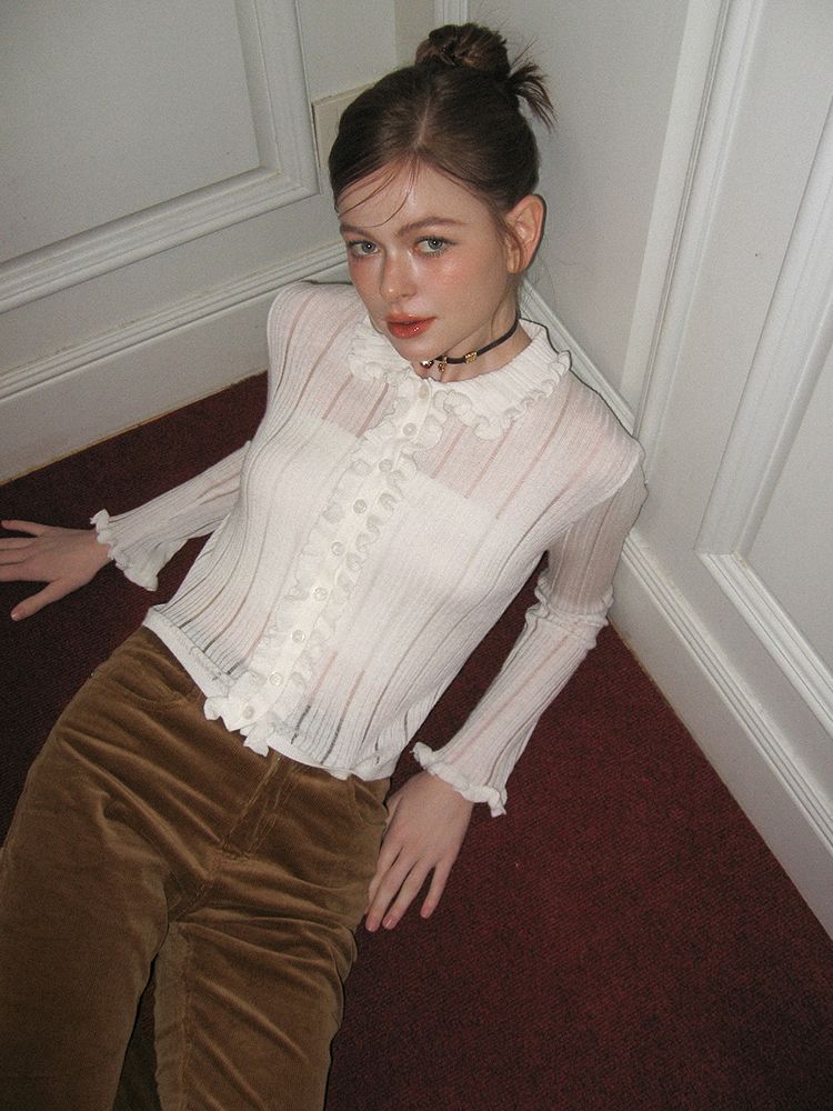 UE turtleneck texture slightly see-through knit top shirt : 유스키트 YOUTHKIT