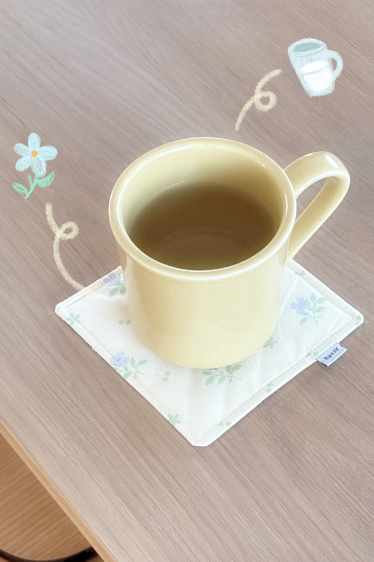 Flower cup coaster (2color) : 애옹
