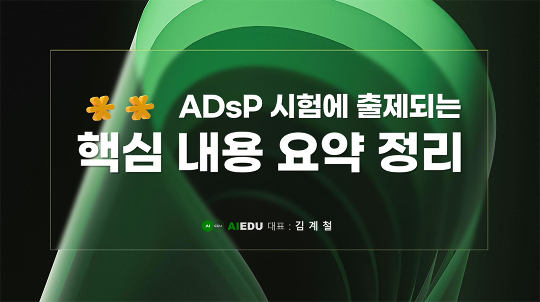 2025 ADsP 한 권으로 끝내기 기출문제 : AI EDU