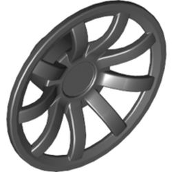 레고부품 Black Wheel Cover 9 Spoke - 24mm D. - for Wheels 55982 and 56145 ...