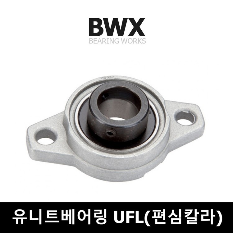 미니어처유니트베어링 UFL005 편심칼라 플랜지타입 소형유니트 : 베어링웍스