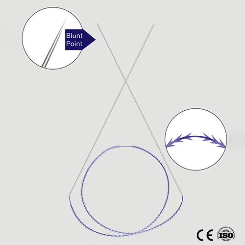 Cog PDO Suture with Double Head Needle : SHINE WORLD