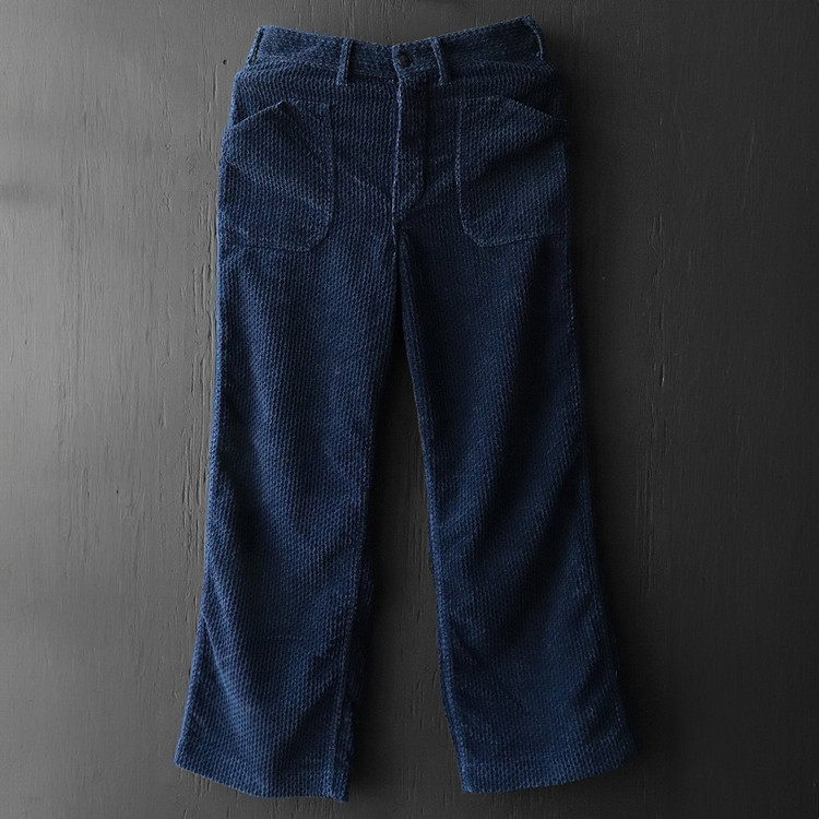 [ BSFP-23507 ] 1920s Waffle Cord Montgomery Trousers [Deep Navy] : Semi ...