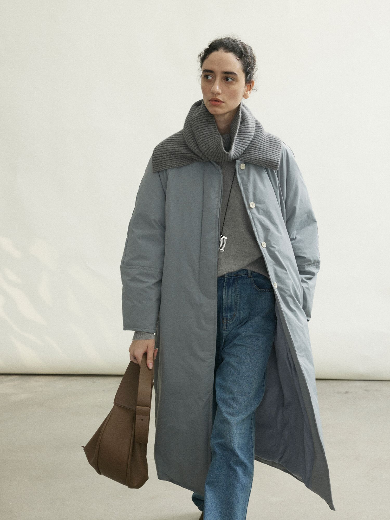 Fade Blue Goose Down Coat : 소냐도르(soñador)