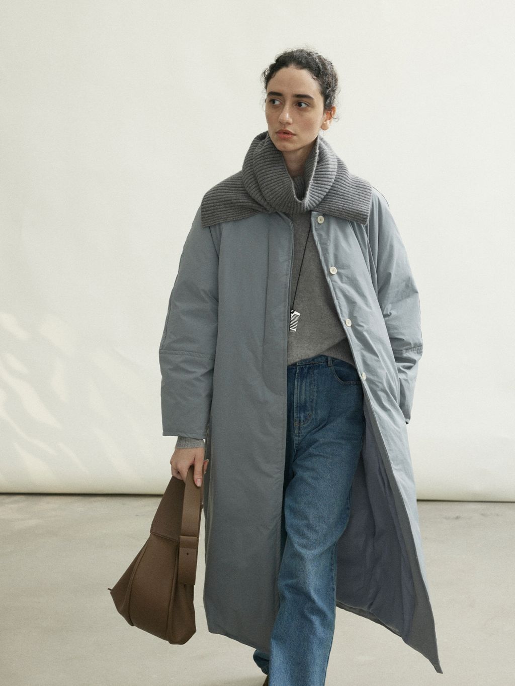 Fade Blue Goose Down Coat : 소냐도르(soñador)
