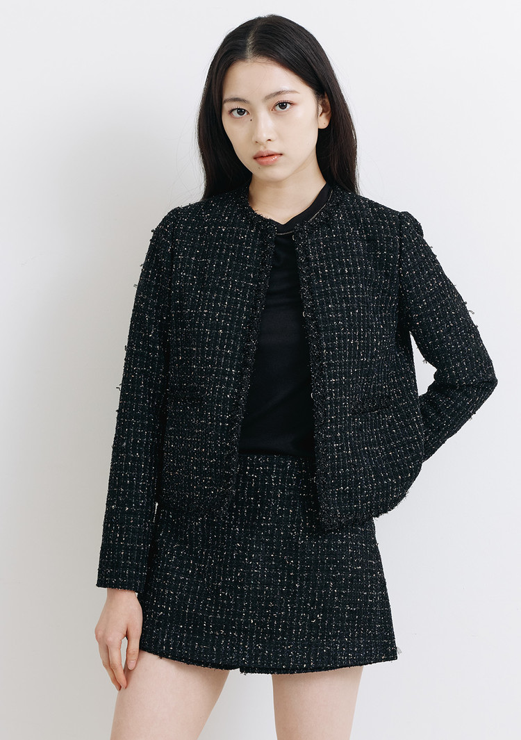 Classic Tweed Set-up Jacket Black : Raffiné Atelier | 라피네 아뜰리에