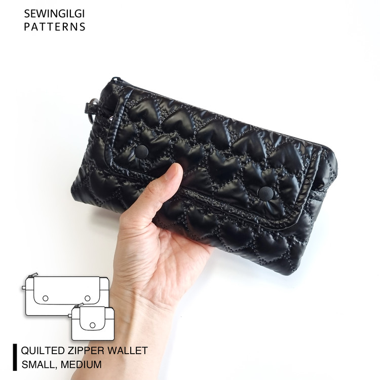 Quilted Zipper Wallet Pattern : SEWINGILGI PATTERNS