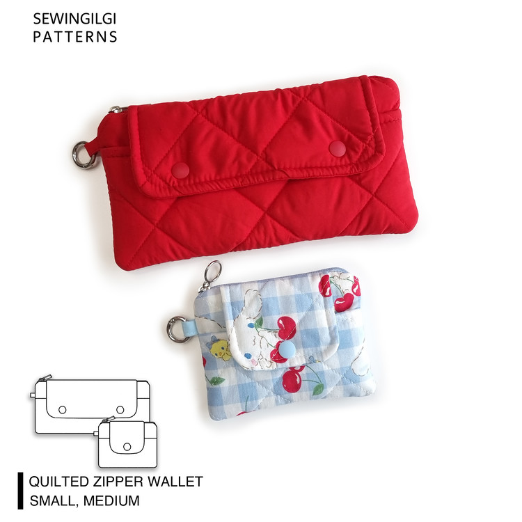 Quilted Zipper Wallet Pattern : SEWINGILGI PATTERNS