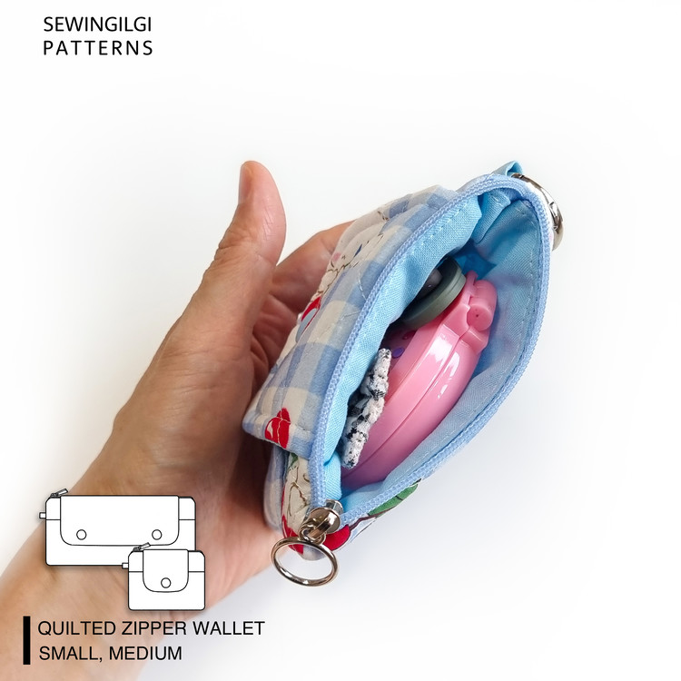 Quilted Zipper Wallet Pattern : SEWINGILGI PATTERNS