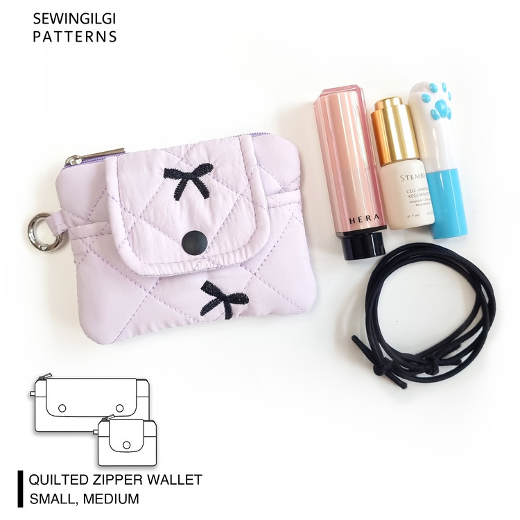 Quilted Zipper Wallet Pattern : SEWINGILGI PATTERNS