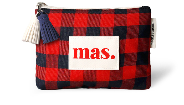 Basic pouch _ Check red : Masmarulez [마스마룰즈]