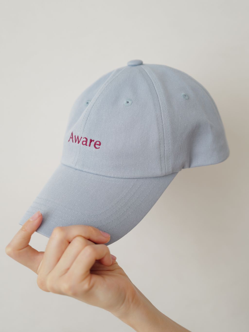 Aware Lettering Ball Cap - Sky Blue : Aware