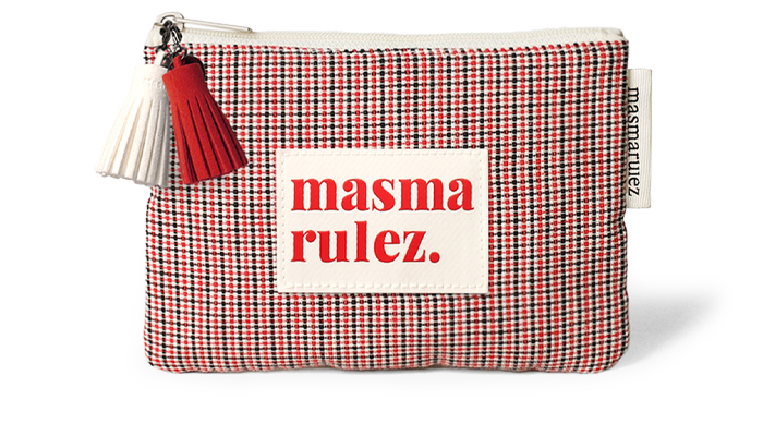 Basic pouch _ Tiny check red : Masmarulez [마스마룰즈]